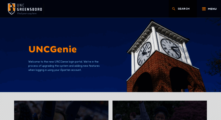 Access banweb.uncg.edu. UNCGenie Homepage