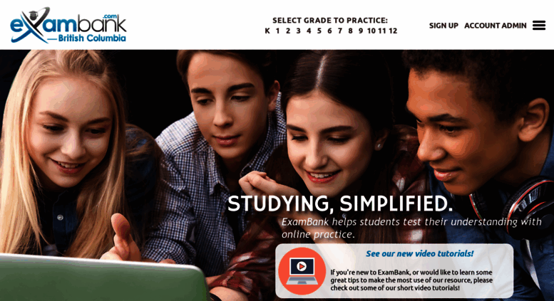 Access bc.exambank.com. Home