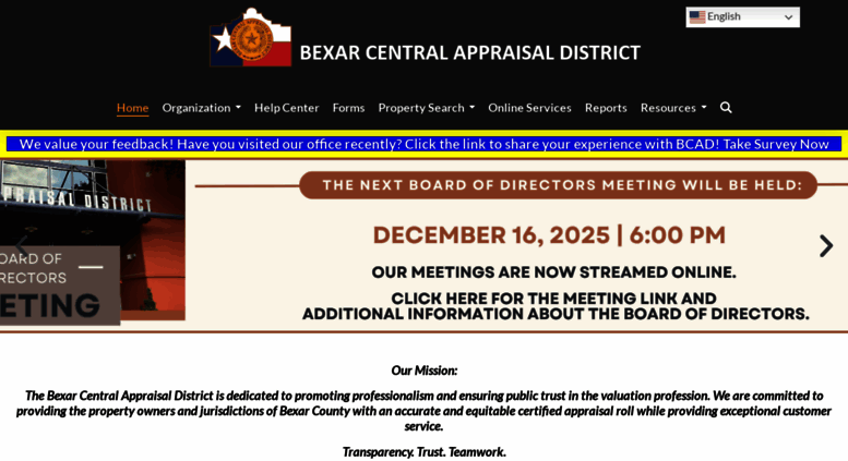 Access bcad.org. Home - Bexar CAD