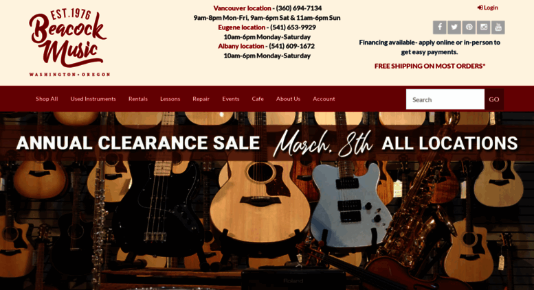 Access beacockmusic.com. Beacock Music, Vancouver Washington, Portland ...
