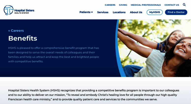 Access benefits.hshs.org. Home | HSHS Benefits