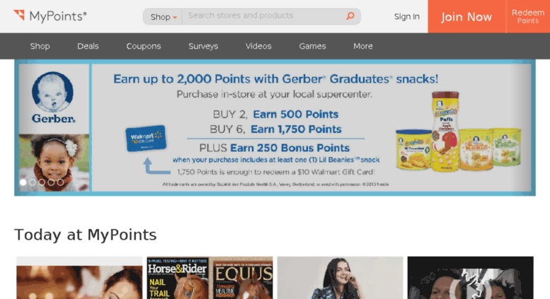 Access beta.mypoints.com. MyPoints: Your Daily Rewards Program