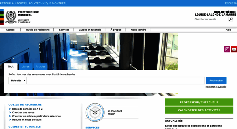 Access biblio.polymtl.ca. Accueil | Bibliothèque de Polytechnique Montréal