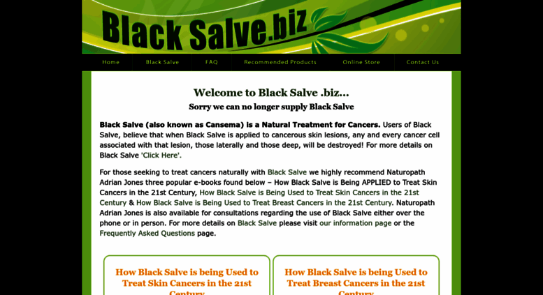 Access blacksalve.biz. Black Salve (Cansema) – A Natural Treatment for ...