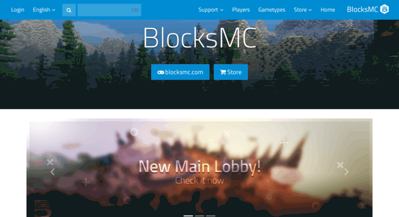 Access blocksmc.com. BlocksMC Server