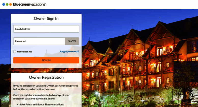 Access bluegreenowner.com. Sign In | Bluegreen Owner