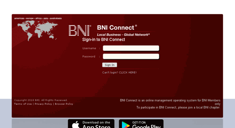 Access bniconnect.com. BNI Connect - Local Business - Global Network