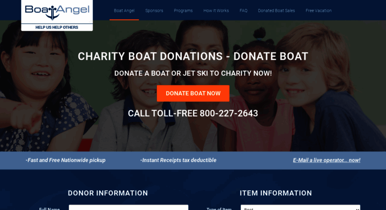 Access boatangel.com. Boat Angel Donations | Charity Boat Donations ...