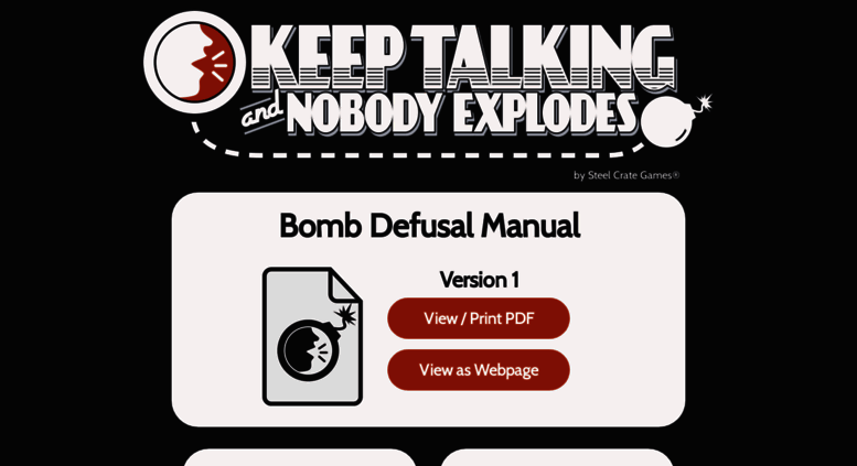 Access bombmanual.com. Bomb Defusal Manual