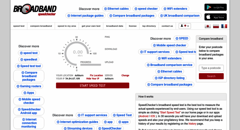 Access broadbandspeedchecker.co.uk. Broadband Speed Checker - UK's No.1 ...