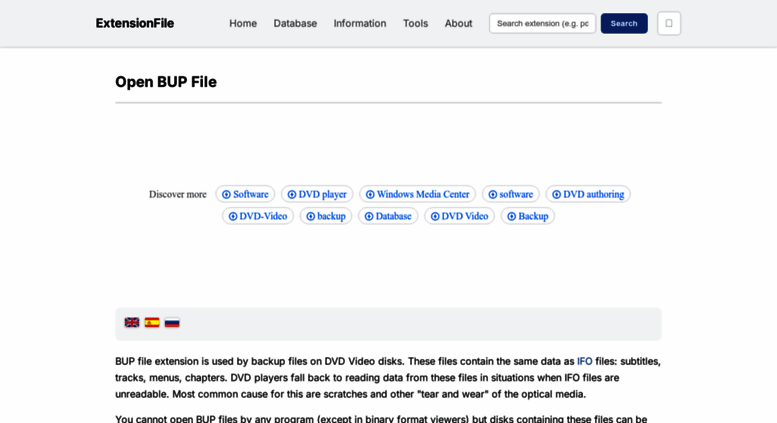 Access bup.extensionfile.net. Open BUP File!