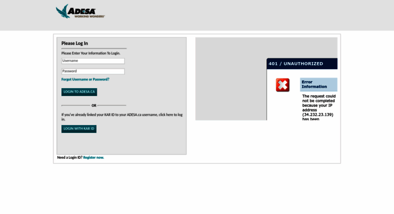 Access buy.adesa.ca.