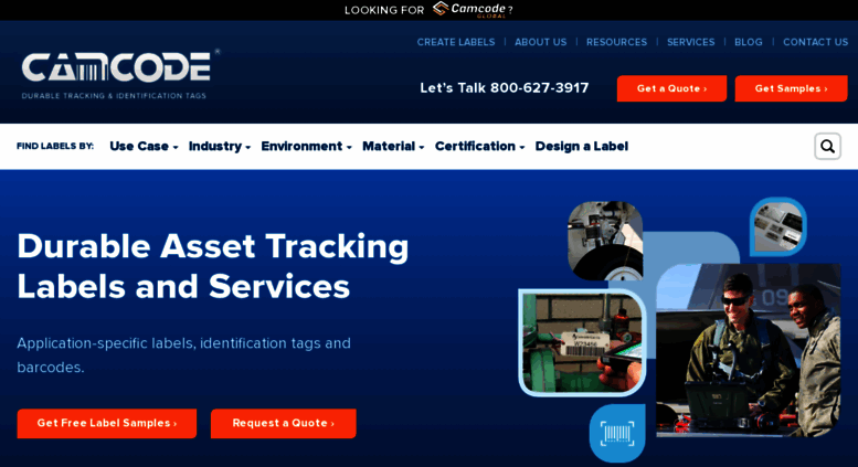 Access camcode.com. Durable Barcode Labels for Asset Tracking - Camcode