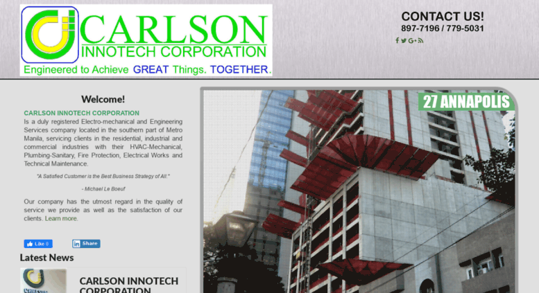 Access carlsoninnotechcorp.ph. Carlson Innotech Corporation