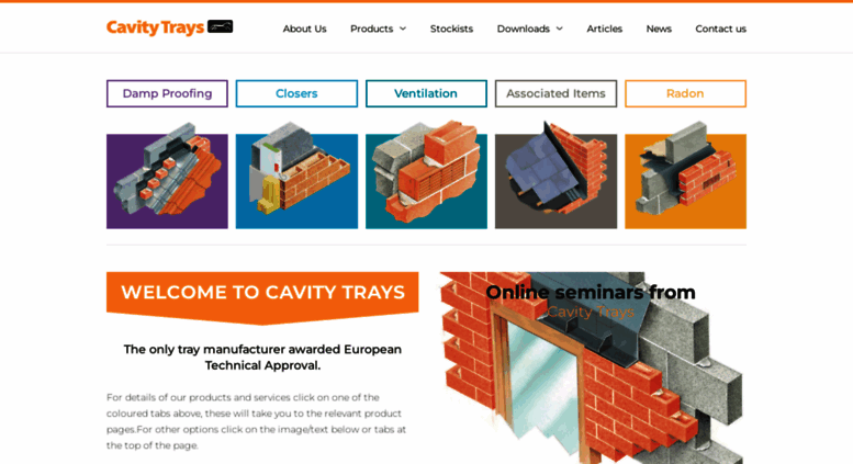 Access cavitytrays.co.uk. Cavity Trays, Cavity Closer, Dampcourses, DPC ...
