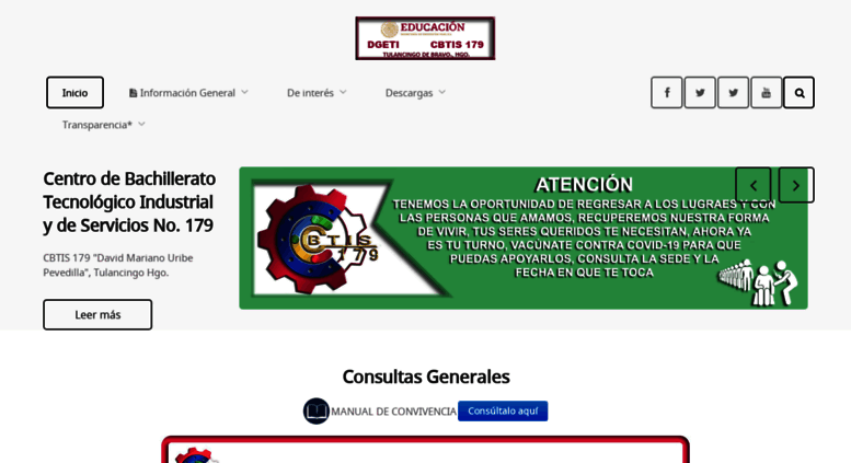 Access cbtis179.edu.mx. Sitio Web Oficial del CBTis No. 179 "ING. DAVID ...