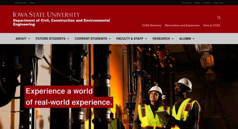 Access ccee.iastate.edu. Home Page • Civil, Construction and ...