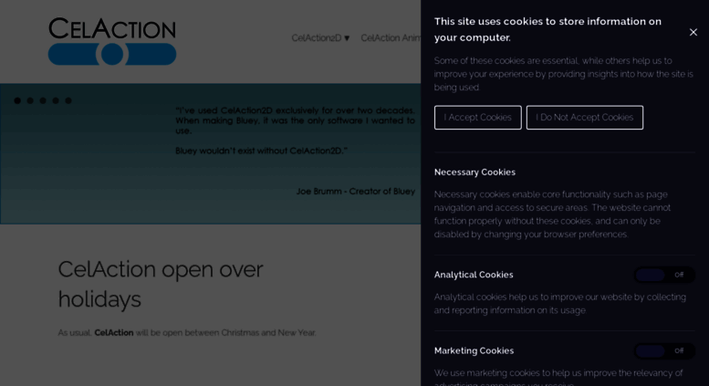 Access celaction.com. CelAction - 2D animation software developers