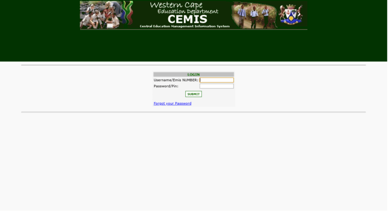 Access cemis.pgwc.gov.za. Centralised Educational Management ...