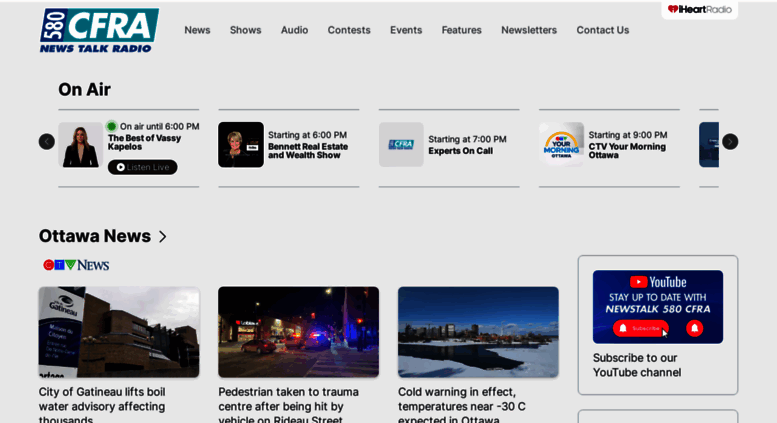 Access cfra.com. 580 CFRA | Ottawa's News Talk Radio