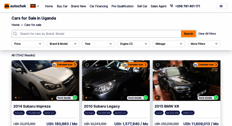 Access cheki.ug. Vehicles for Sale in Uganda - New and Used | Cheki