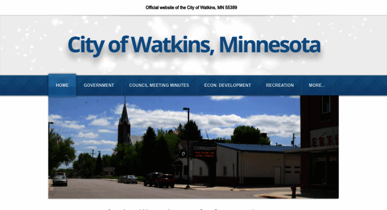 Access cityofwatkins.com. City of Watkins, Minnesota - Home