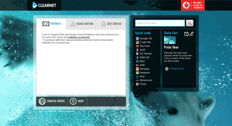 Access clear.net.nz. CLEARNET