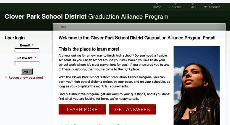 Access cloverpark.gradally.com. Graduation Alliance