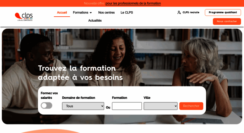 Access clps.net. CLPS : Centre de formation pour adulte en Bretagne