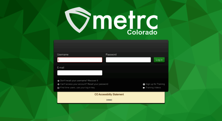 Access co.metrc.com. Log in | metrc