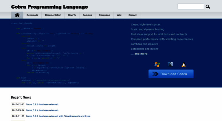 Access Cobra The Cobra Programming Language