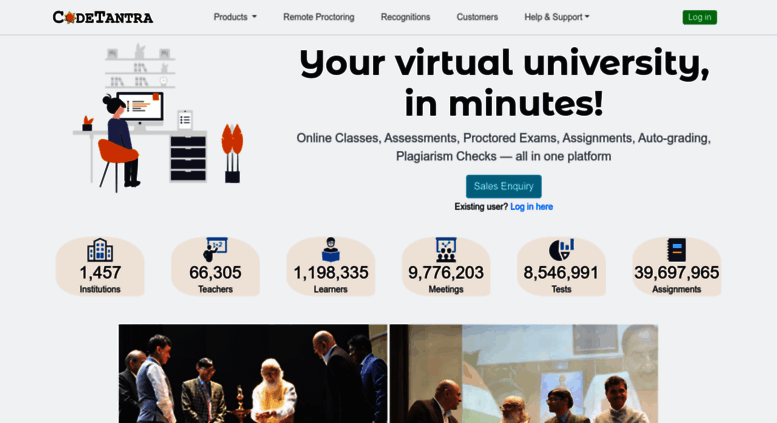 Access codetantra.com. Teach & Learn Anywhere - CodeTantra