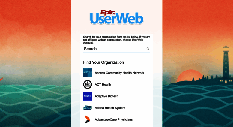 Access comlib.epic.com. UserWeb Authentication Redirect