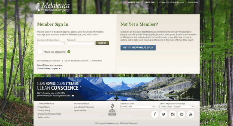 Access community.melaleuca.com. Melaleuca Sign-in Page