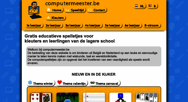 Access computermeester.be. Computermeester: educatieve spelletjes