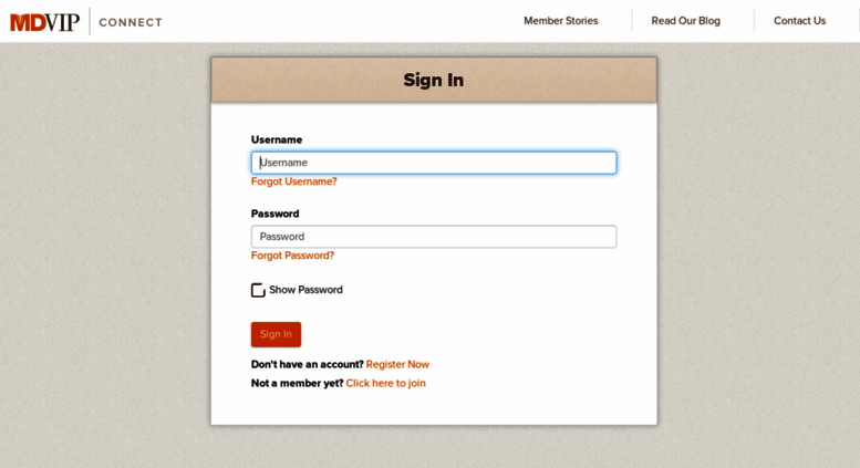 Access connect.mdvip.com. Sign In | MDVIP