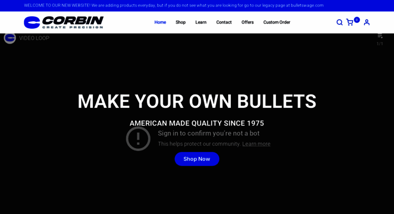 Access corbins.com. Corbin Home Page