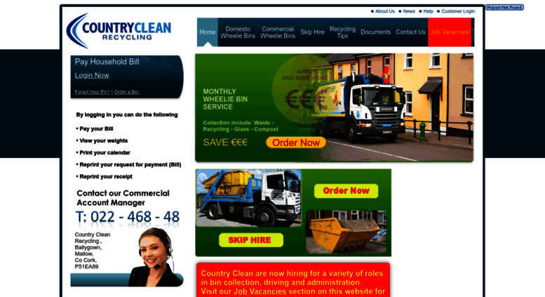 Access countryclean.ie. Country Clean Recycling Cheapest domestic waste ...
