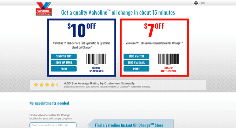 Access coupons.vioc.com. Oil Change Coupons | Find a Valvoline Location ...