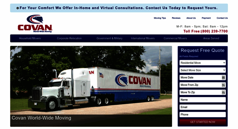 Access covan.com. COVAN Worldwide-Moving, Inc. - Official Site