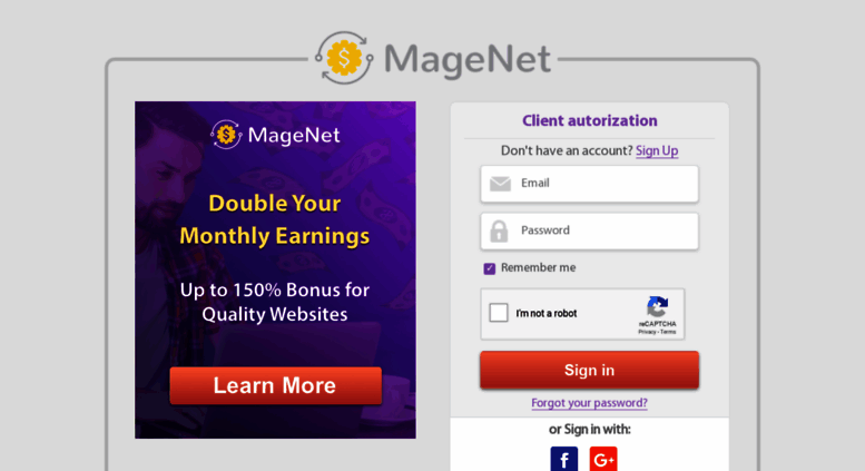 Access cp.magenet.com. Sign in to MageNet