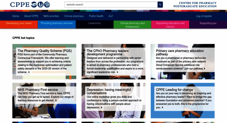 Access cppe.ac.uk. CPPE - Centre for Pharmacy Postgraduate Education