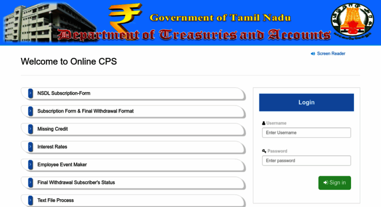 Access cps.tn.gov.in. Scheme (CPS) of the Government of Tamil Nadu.