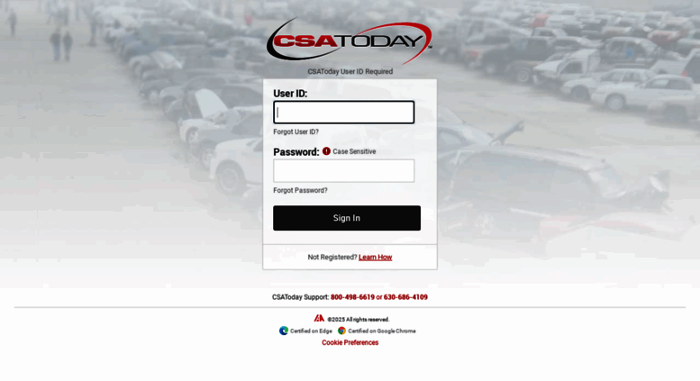 Access csatoday.iaai.com. IAA CSAToday - Login