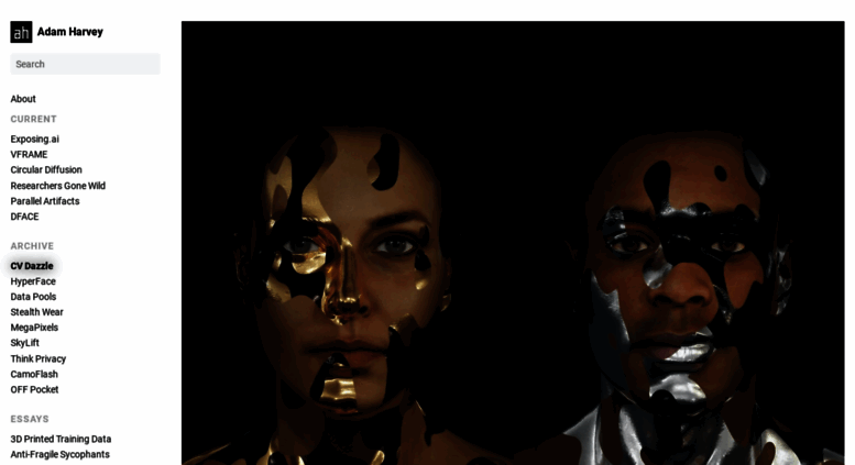 Access cvdazzle.com. CV Dazzle: Computer Vision Dazzle Camouflage