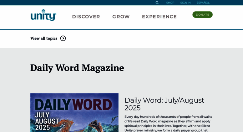 Access dailyword.com. Daily Word