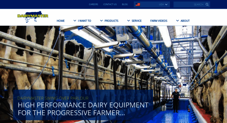 Access dairymaster.com. Home - Dairymaster