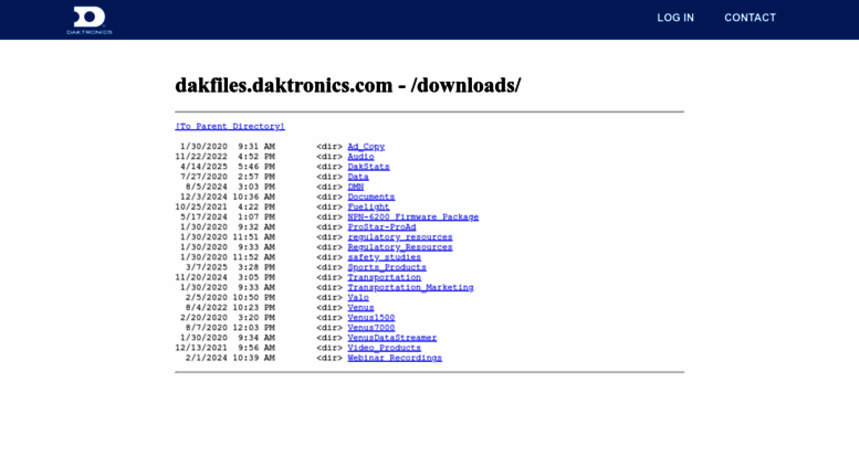 Access dakfiles.daktronics.com. Daktronics File Transfer Site :: Daktronics