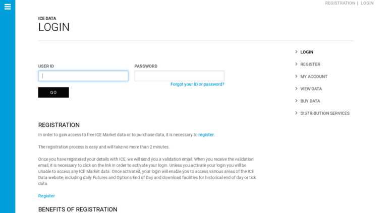 Access data.theice.com. ICE - Login