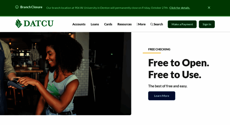 Access datcu.org. DATCU | Texas Credit Union | Banking Services | Loans